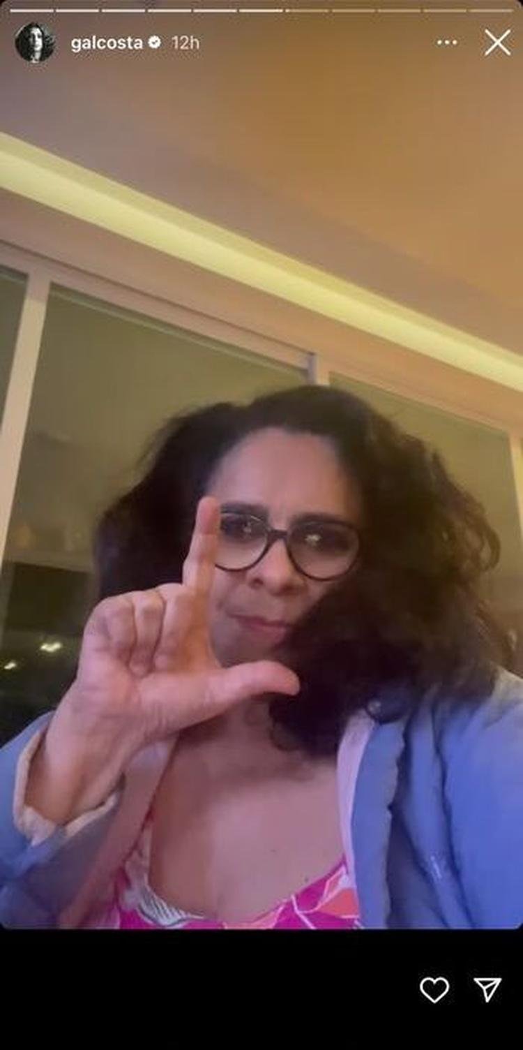 Úlltima foto postada por Gal Costa nas redes declarava apoio a Lula